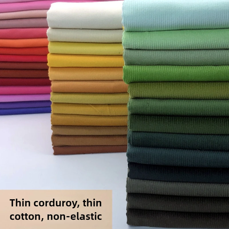 100% Cotton Corduroy Fabric Thin Stripe By The Meter for Shirt Skirt ...