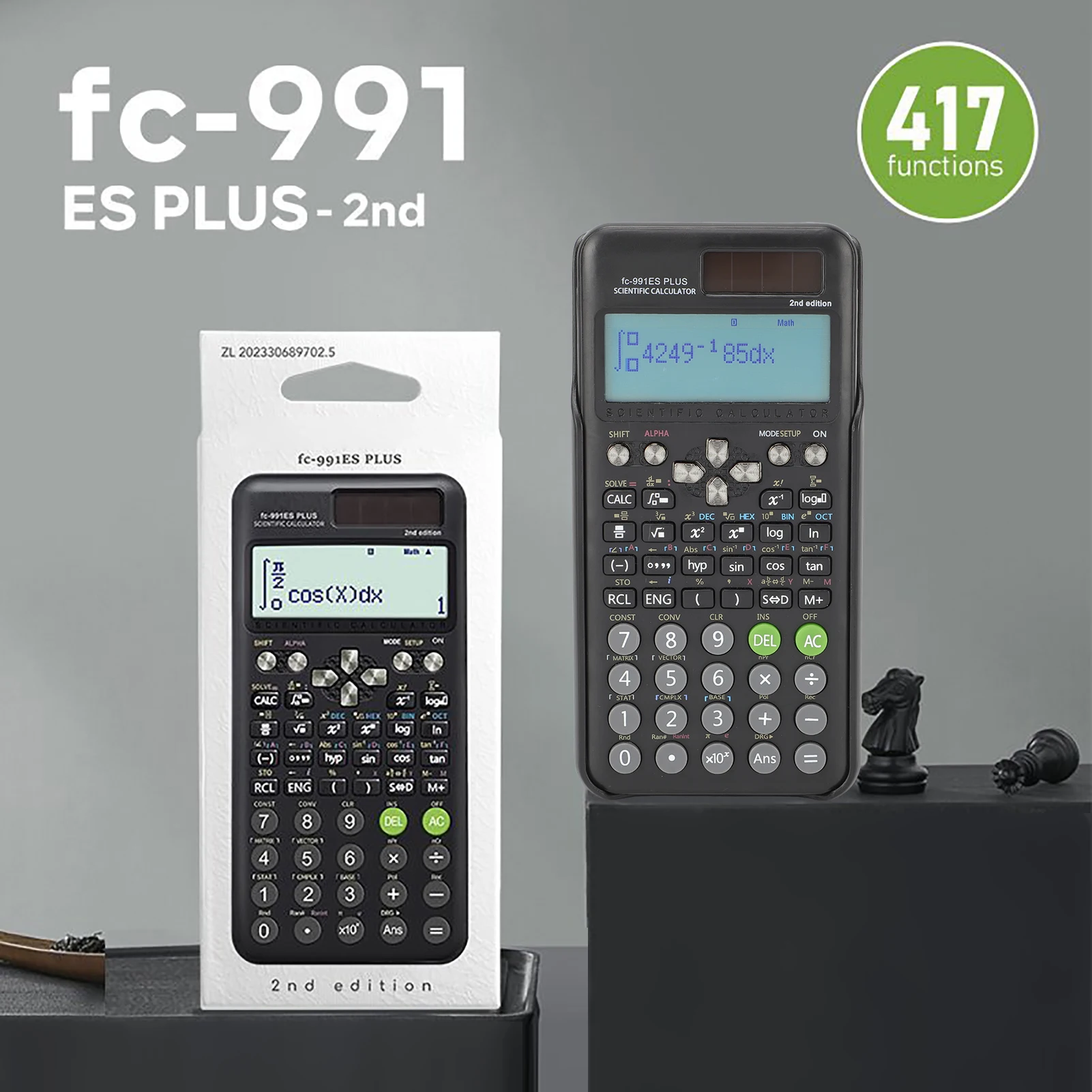 Wissenschaftliche Taschenrechner, Mathe-Rechner mit 417-Funktionen, 10 ...