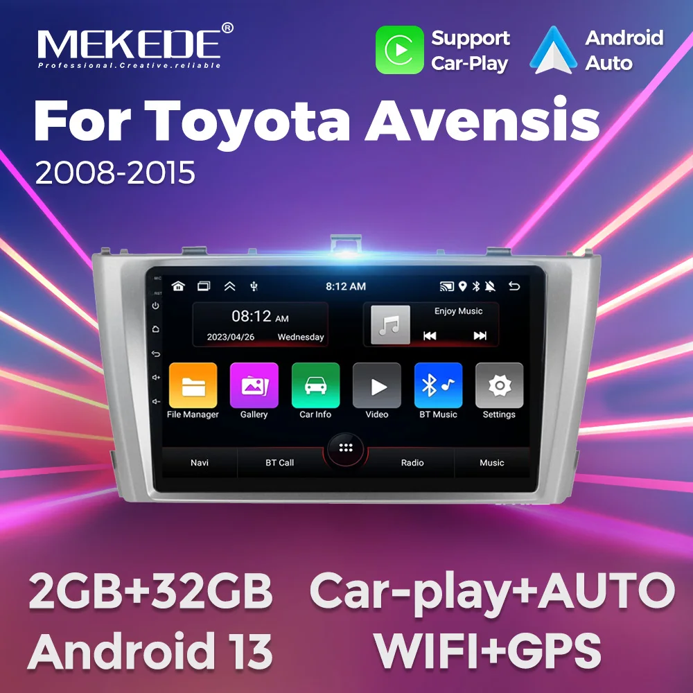 MEKEDE-for-Toyota-Avensis-T27-2008-2015-Wireless-CarPlay-Android-Auto-Car-Multimedia-Player-GPS ...