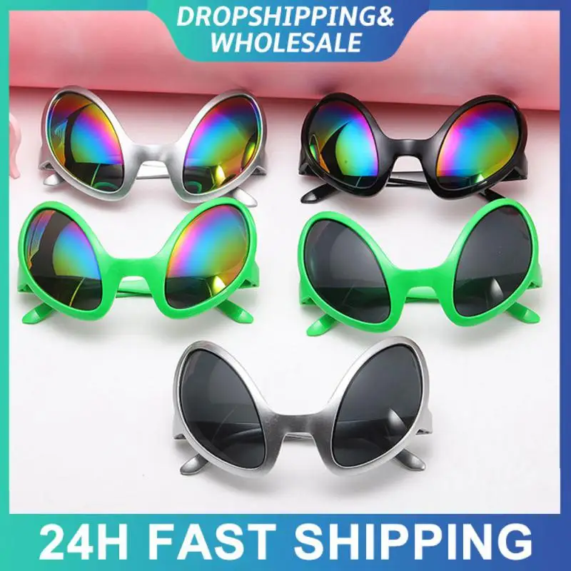Funny Alien Glasses Party Sunglasses Rainbow Lenses ET Personality ...