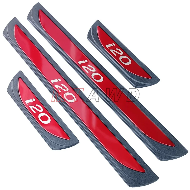 Fur Hyundai i20 Elite Zubehor 2014 2018 2015 2020 Edelstahl Autotur schwelle Kick Scuff Plate Protector Trim Cover Aufkleber AliExpress