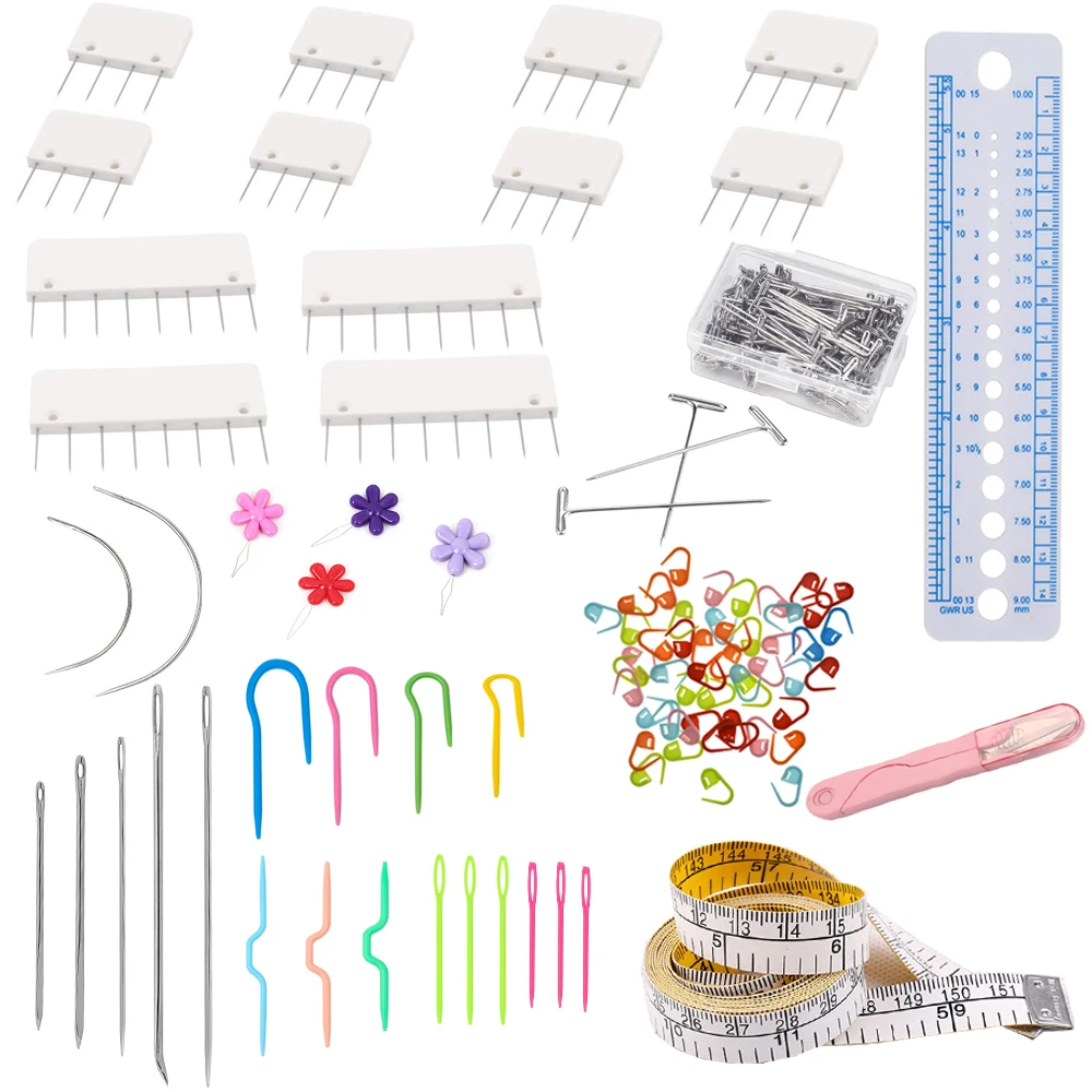 139 pcs Knitting Blocker T Pins Crochet Hook Yarn Needles Stitch ...