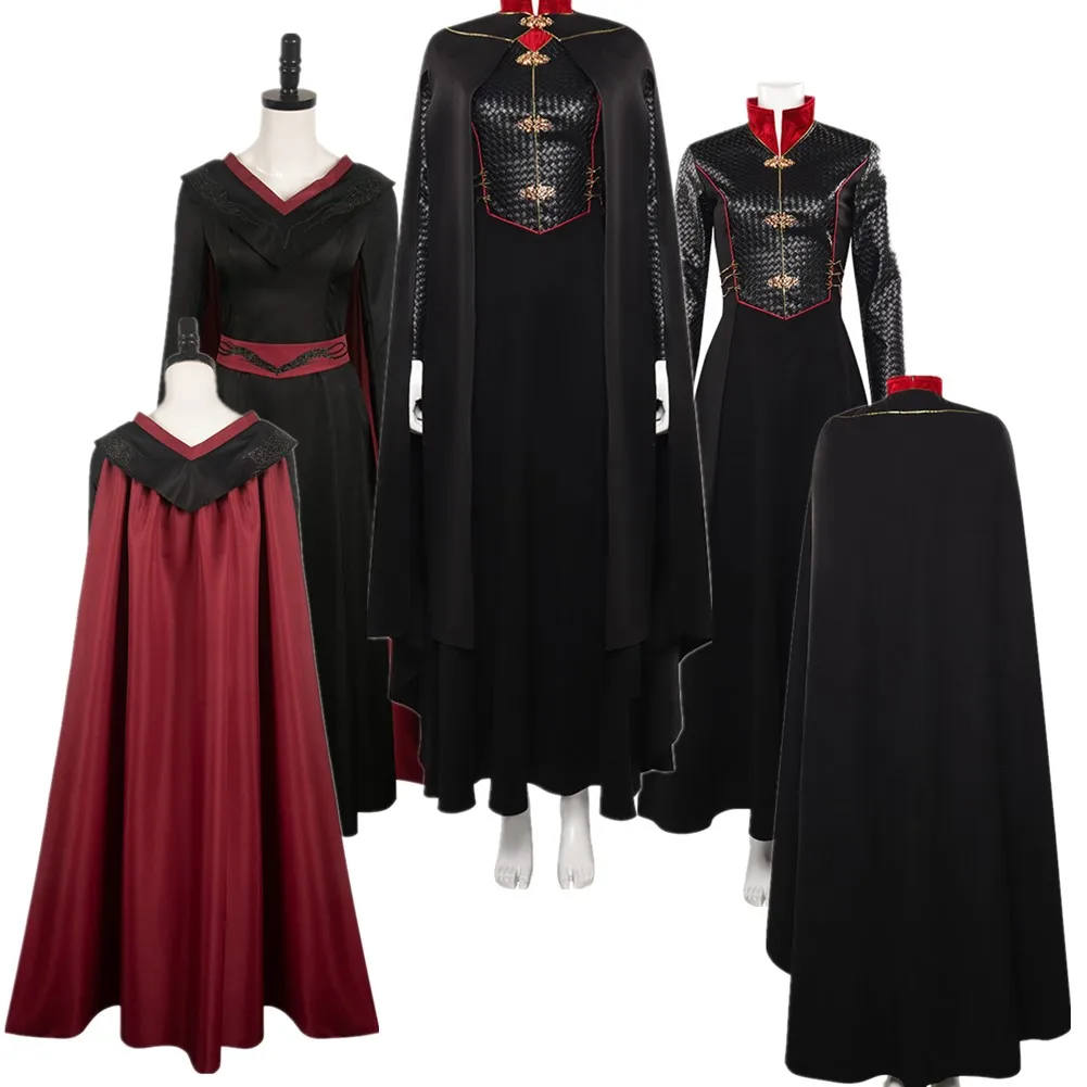 Women-Rhaenyra-Cosplay-Costume-Fantasy-Robe-Adult-Targaryen-Coat-Dress ...