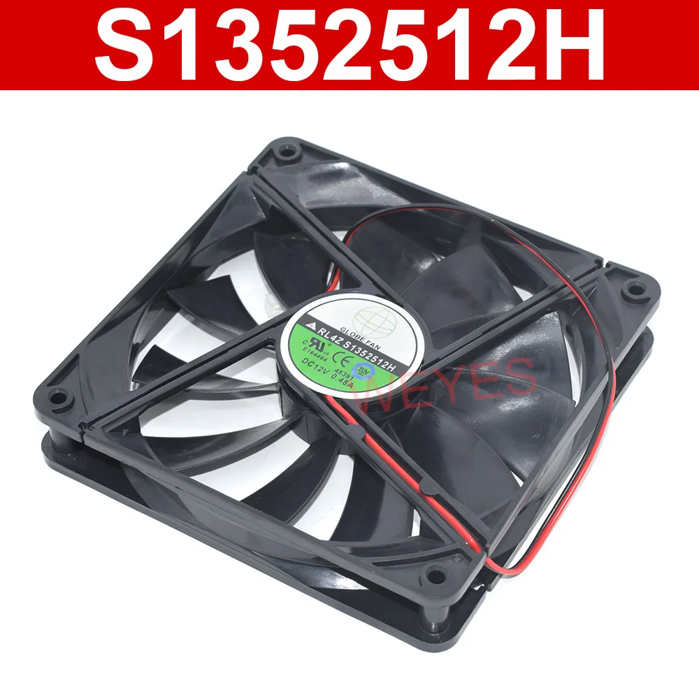 Brand-New-DC12V-0-45A-135MM-Square-Cooler-Fan-S1352512H-For-GLOBE-FAN ...