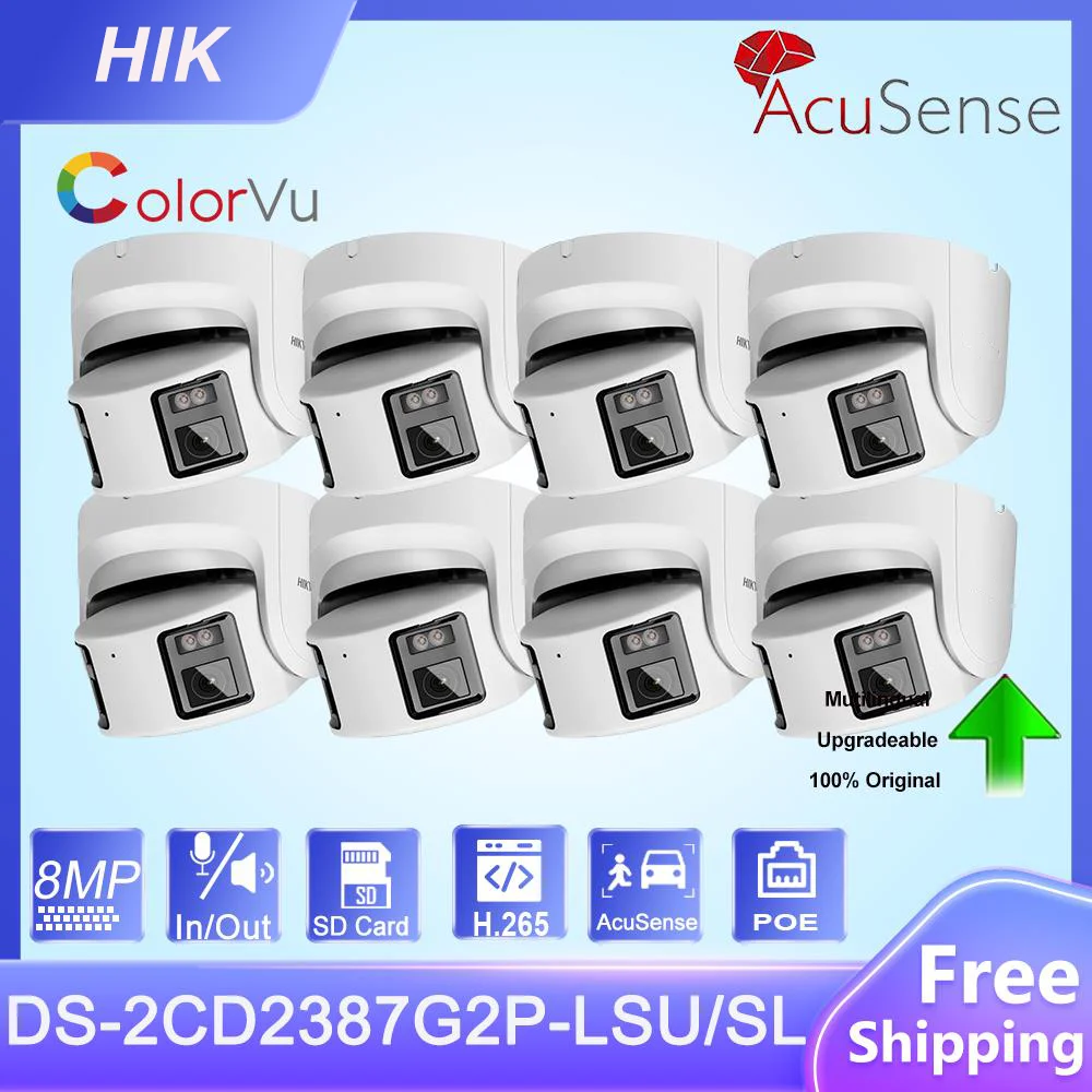 HIK 8MP ColorVu Acusense IP Camera DS 2CD2387G2P LSU/SL Stroble Light ...