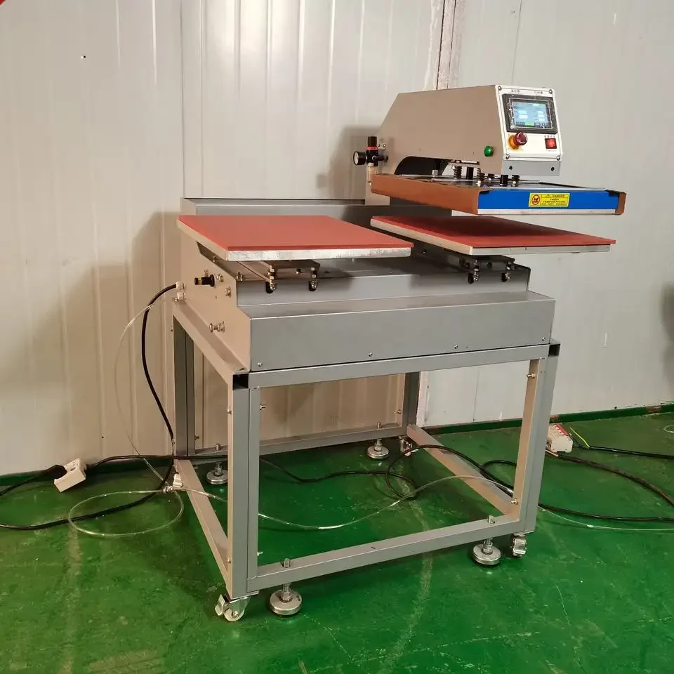 Pneumatic-double-station-heat-transfer-press-40-60cm-220V-T-shirt-marks ...