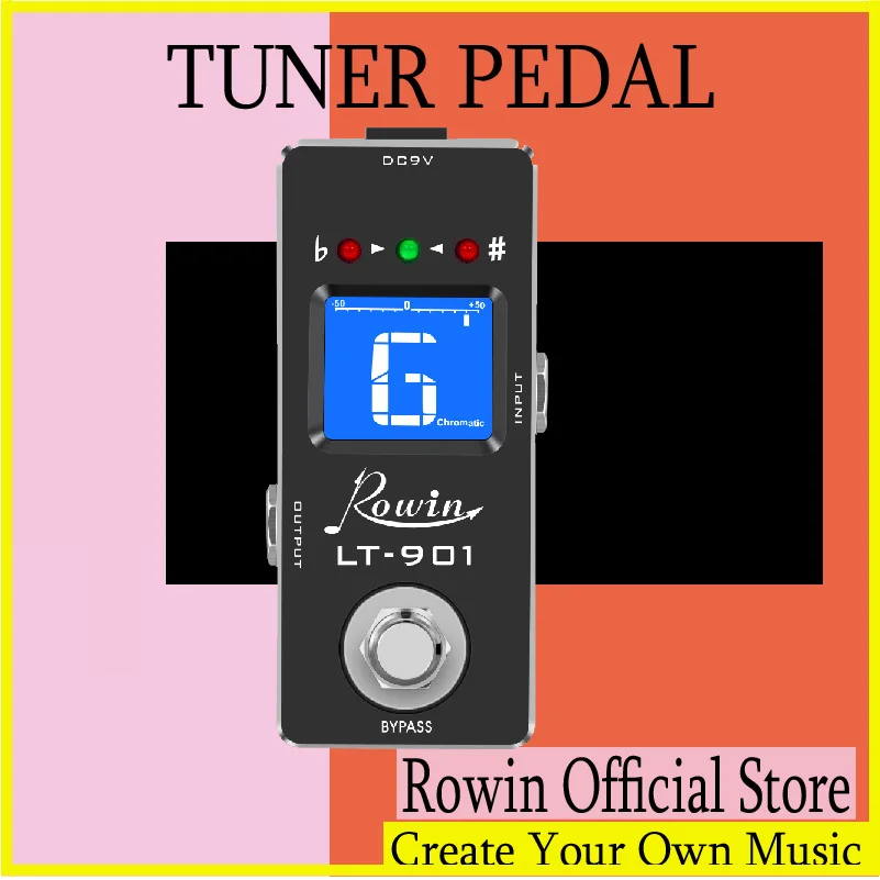 Rowin-Guitarra-Chromatic-Tuner-Pedal-LT-901-alta-precis-o-Ohm-True ...