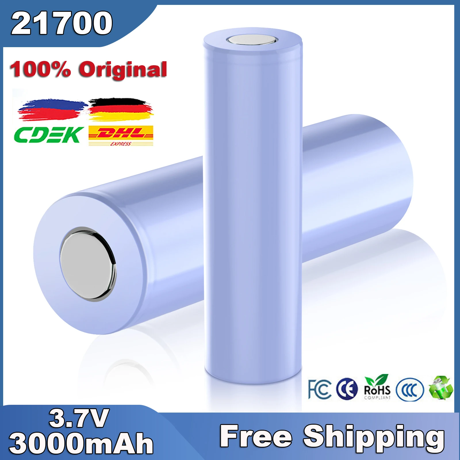 100-Original-Battery-For-21700-Battery-3-7V-10C-3000mAh-Rechargeable ...
