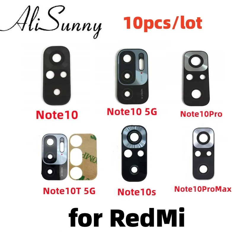 AliSunny 10pcs Rear Back Camera Glass Lens For Xiaomi Redmi Note 10 Pro ...