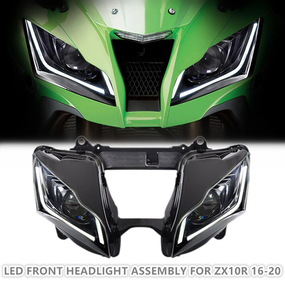 1X-Full-LED-Front-Headlight-Assembly-For-Kawasaki-Ninja-ZX10R-ZX-10R ...