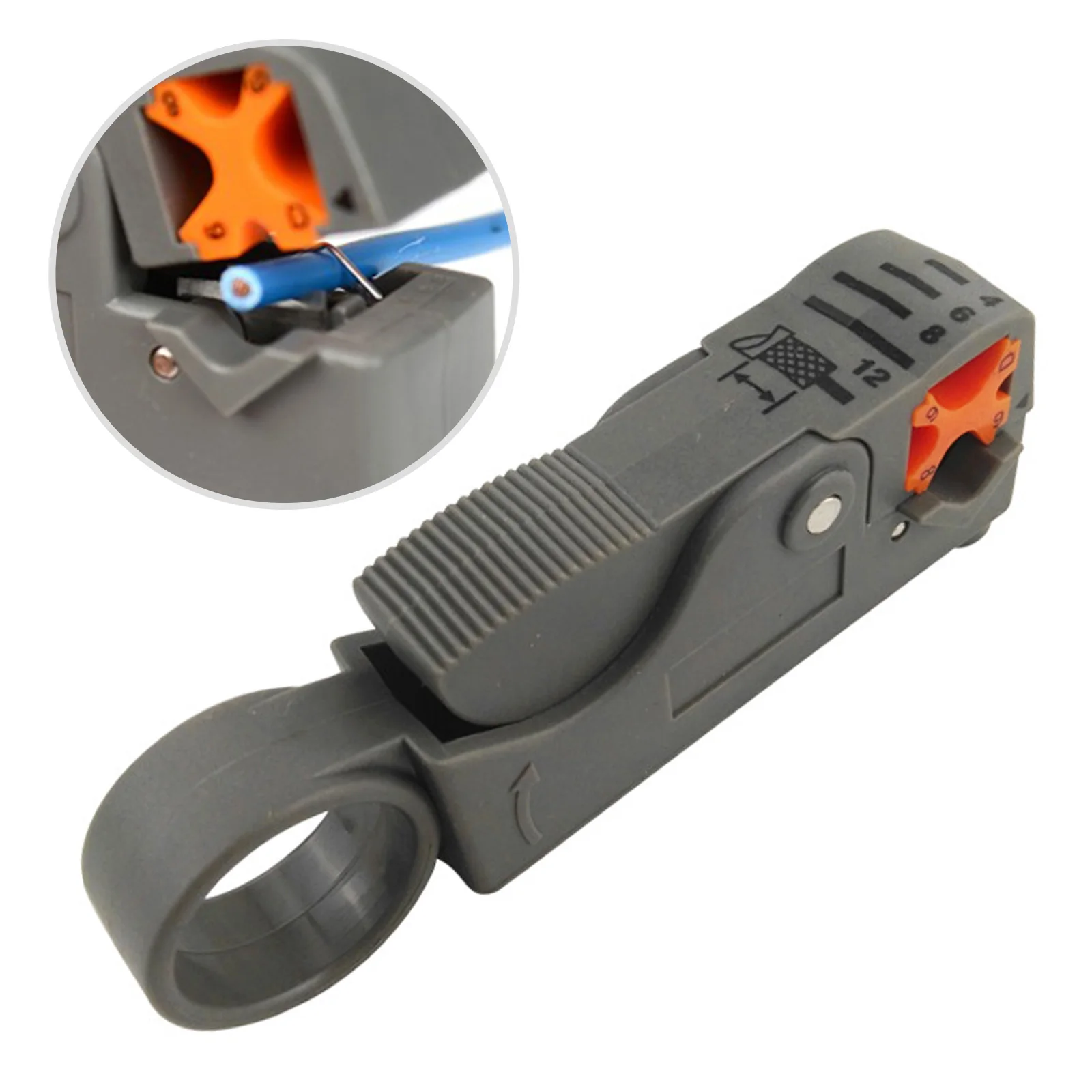 Rotary Coaxial Cable Stripper, Coax Cable Stripper Tool Round Wire Stripper Cutter Crimper Kit ...