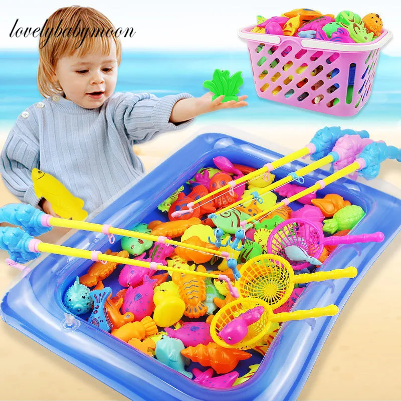 Children-Boy-Girl-Fishing-Toys-Set-Magnetic-Fishing-Parent-child ...