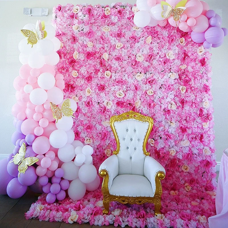 Artificial Flower Wall Panels Backdrop | Wedding Party Decorations ...
