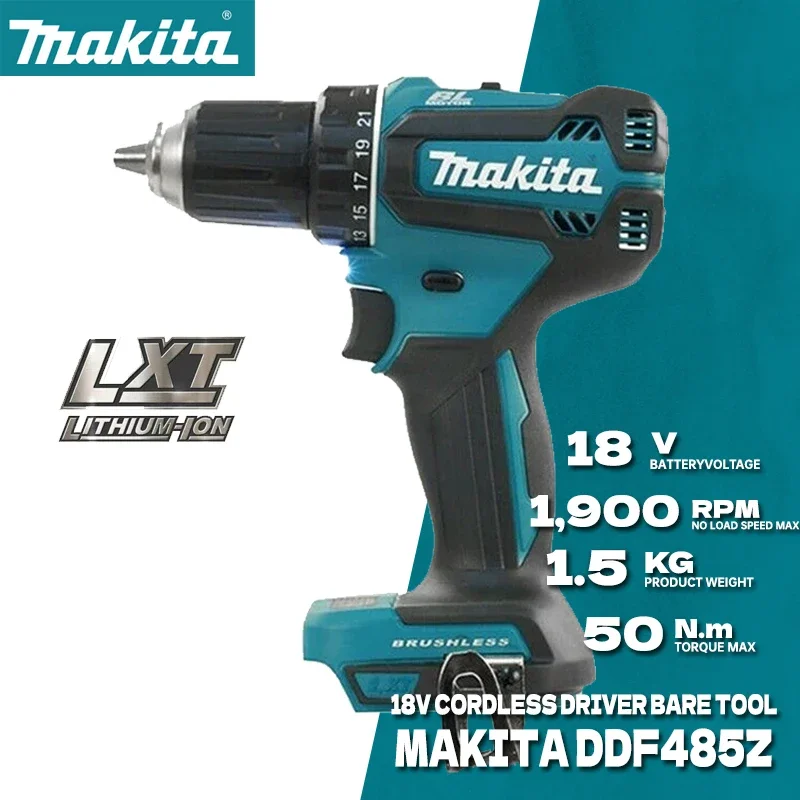 Makita-DDF485-Brushless-Electric-Drill-Cordless-Screwdriver-Lithium ...