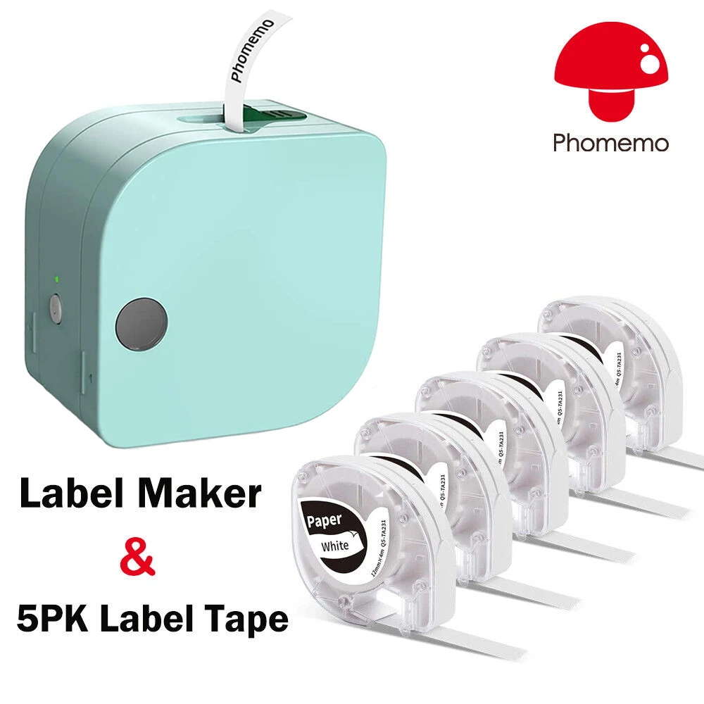 Phomemo P12 Mini Protable Printer Label Maker Wireless Labeling Machine ...