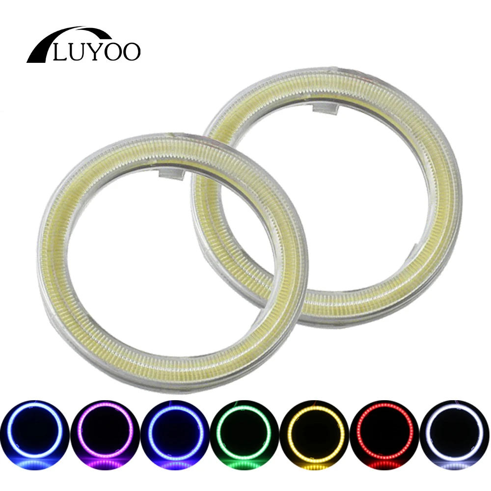 1pair Bright DRL LED Halo Ring Angel Eyes 60/70/80/90/100/110/120mm LED ...