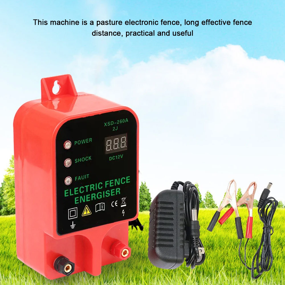 Electric Livestock Fence Energizer Livestock Lcd High Voltage Pulse ...