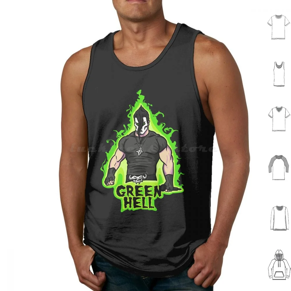Green-Hell-Tank-Tops-Print-Cotton-Heavy-Metal-Metal-Punk-Punk-Rocker ...