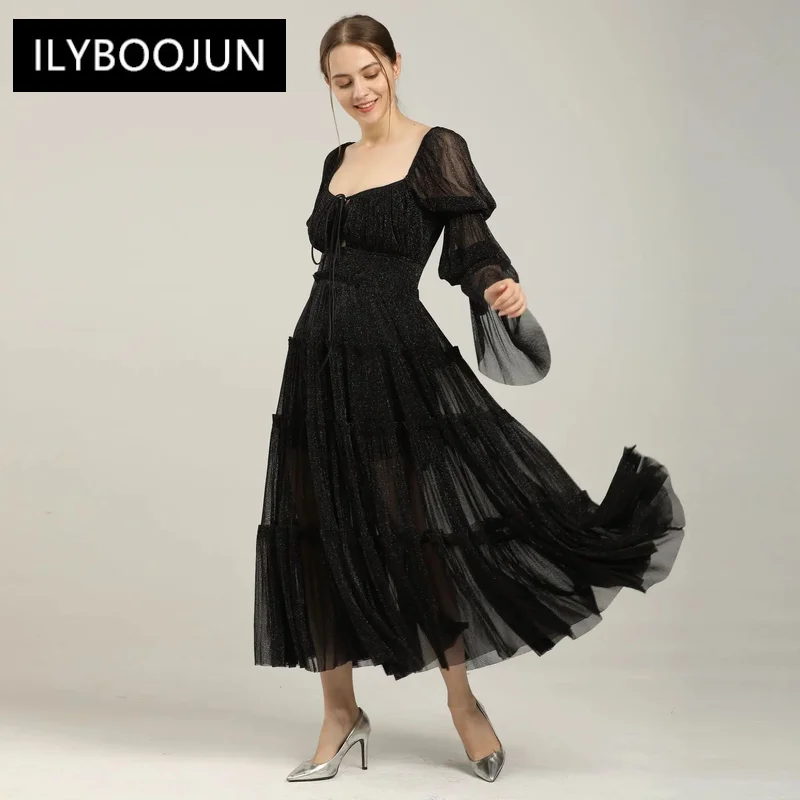 Dresses-For-Women-Retro-Court-Style-Temperament-Square-Collar-Dress ...