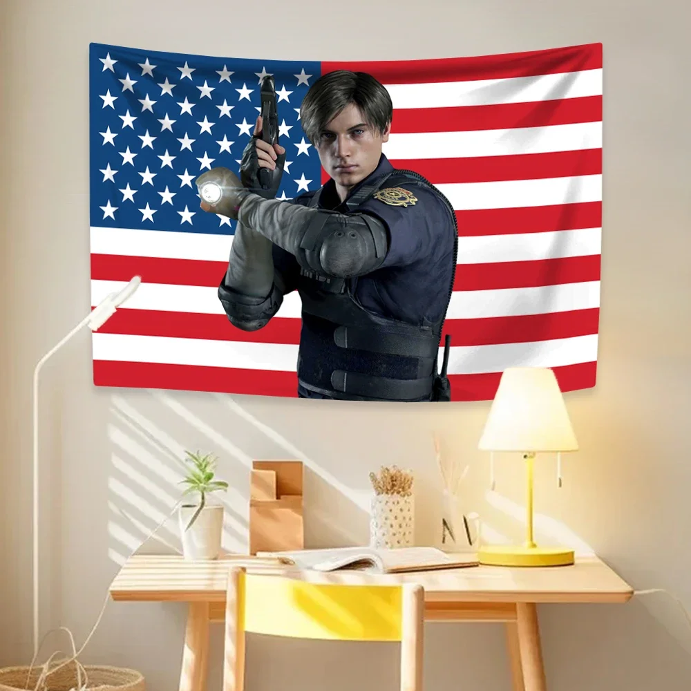 Tapiz-de-bandera-americana-de-Leon-Kennedys-decoraci-n-Hippie-para-el ...