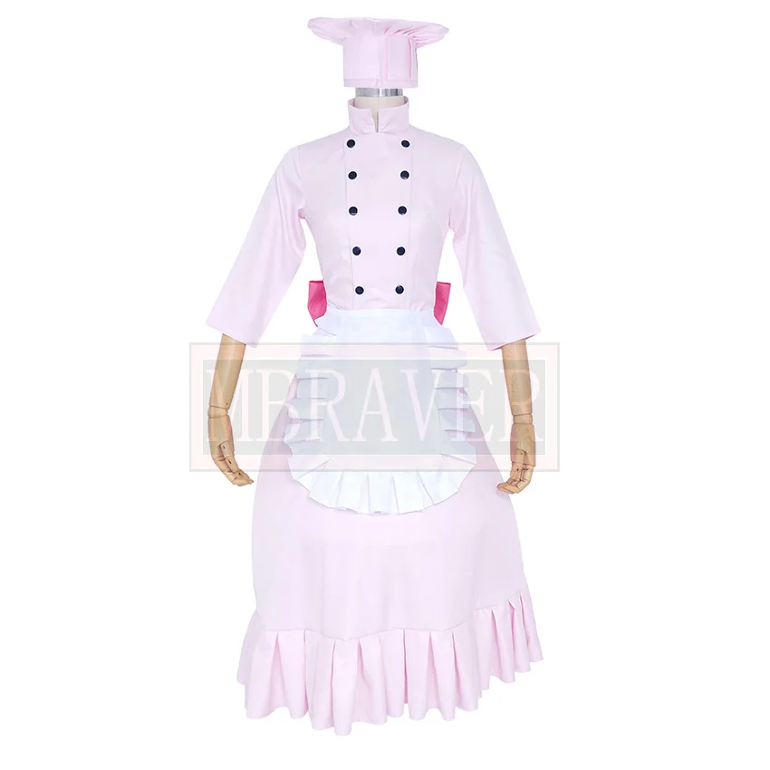 One Piece Charlotte Pudding Cook Chef Suit Cosplay Uniform Costume ...