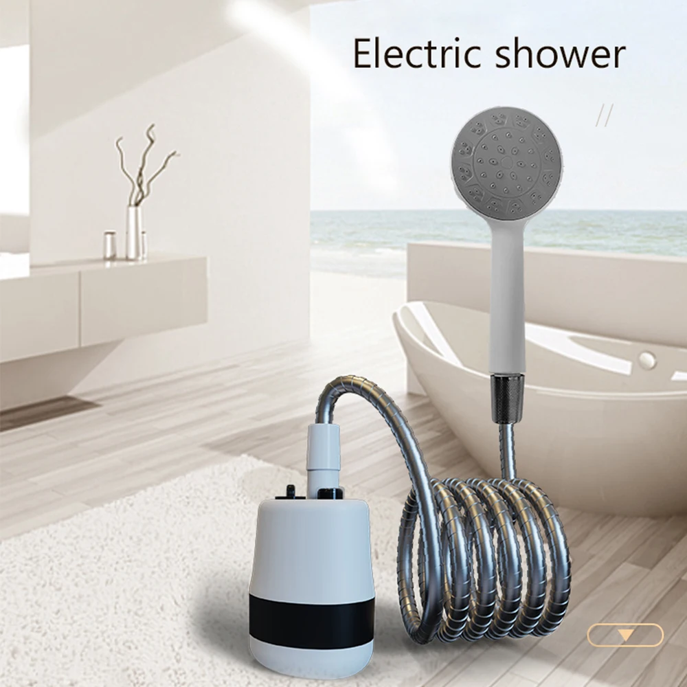 Portable Shower Camping Outdoor Shower Handheld Electric Shower Battery ...