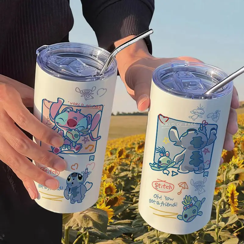 420Ml-Disney-Lilo-Stitch-Angel-Stainless-Steel-Coffee-Cup-Cartoon-Cute-Couple-Handy-Thermos-Mug ...