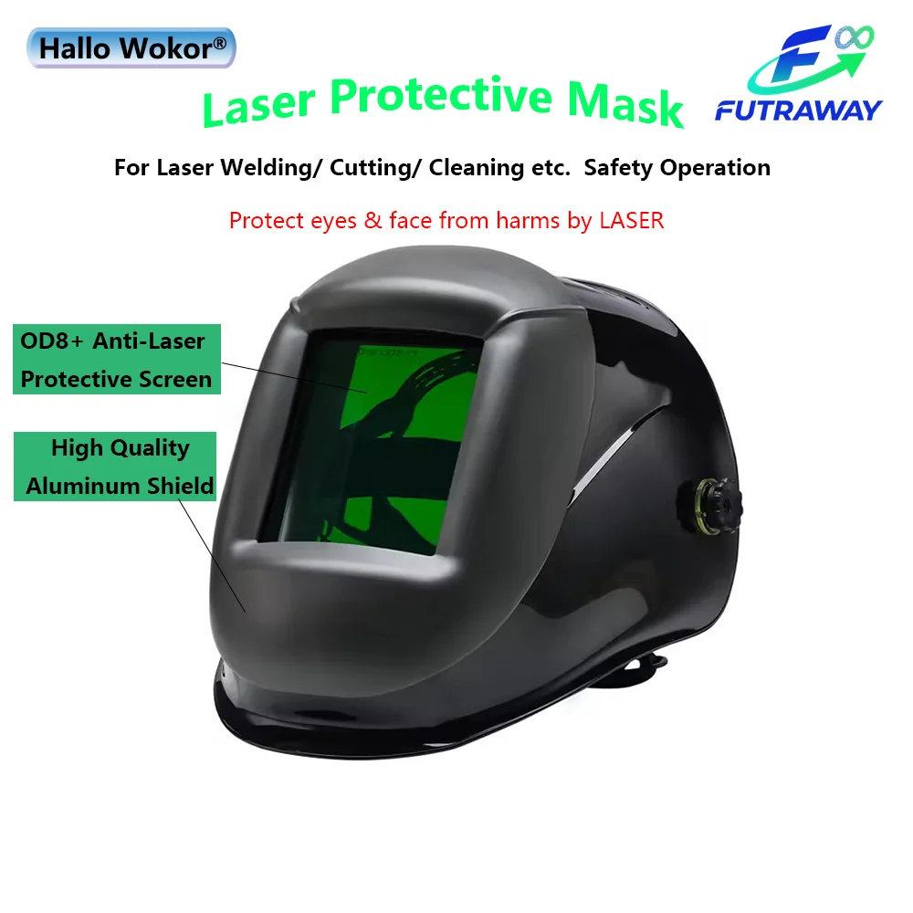 HALLO WOKOR OD8+ Laser Safety Welding Helmet Fiber YAG UV Laser 190 ...