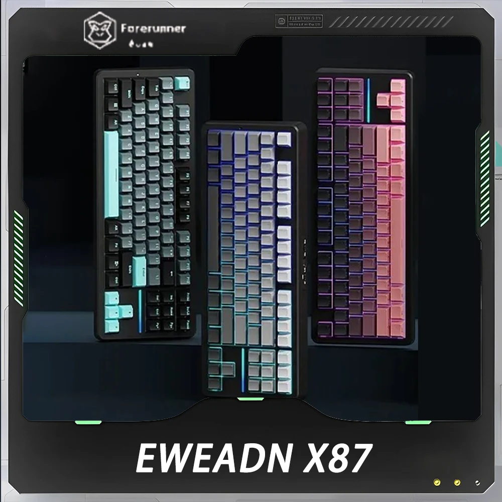 EWEADN-X87-Mechanical-Keyboard-Three-Mode-Wireless-Gaming-Keyboard-RGB ...