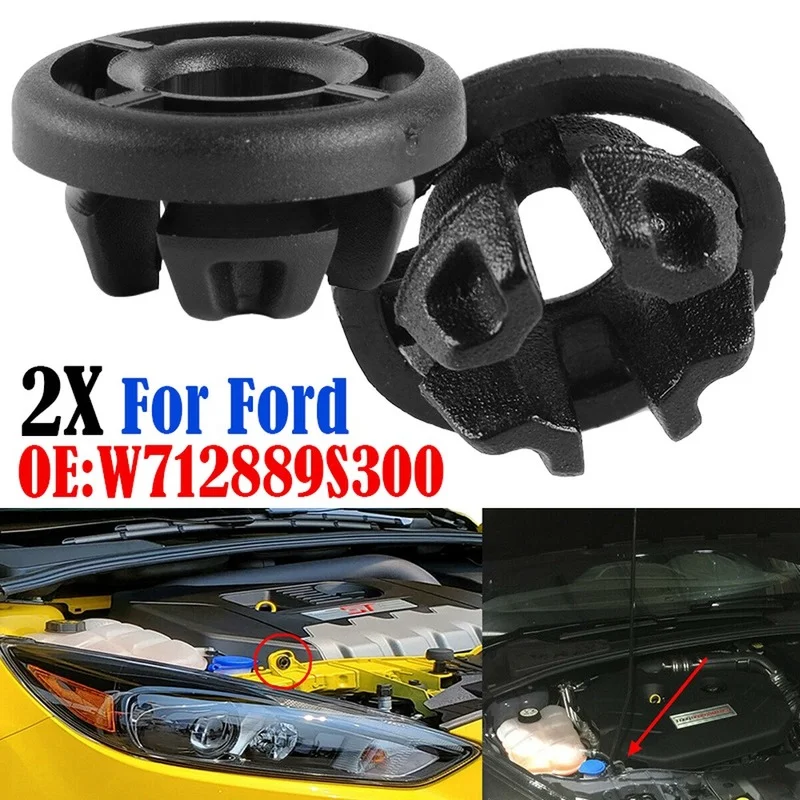 2pcs Hood Bonnet Rod Support Prop Grommet For Ford Kuga Focus S-Max C ...