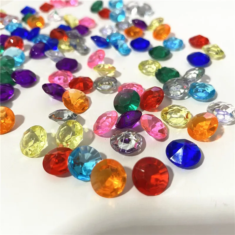 100-Pieces-Diameter-10mm-Acrylic-Colorful-Plastic-Diamond-Shape-Pawn ...
