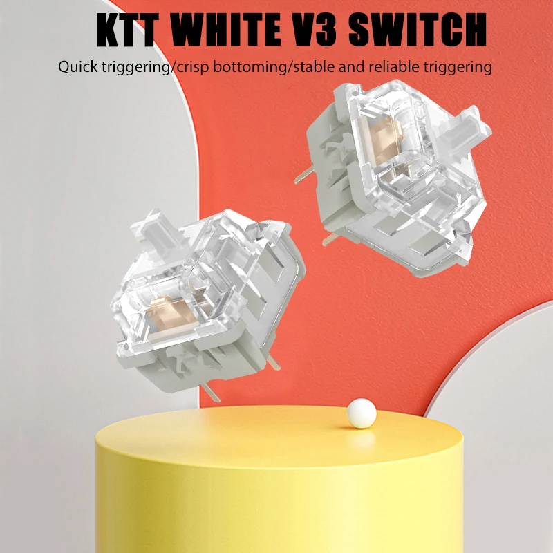 GMKFans-KTT-Kang-White-V3-Switches-for-DIY-Mechanical-Keyboard-Linear ...