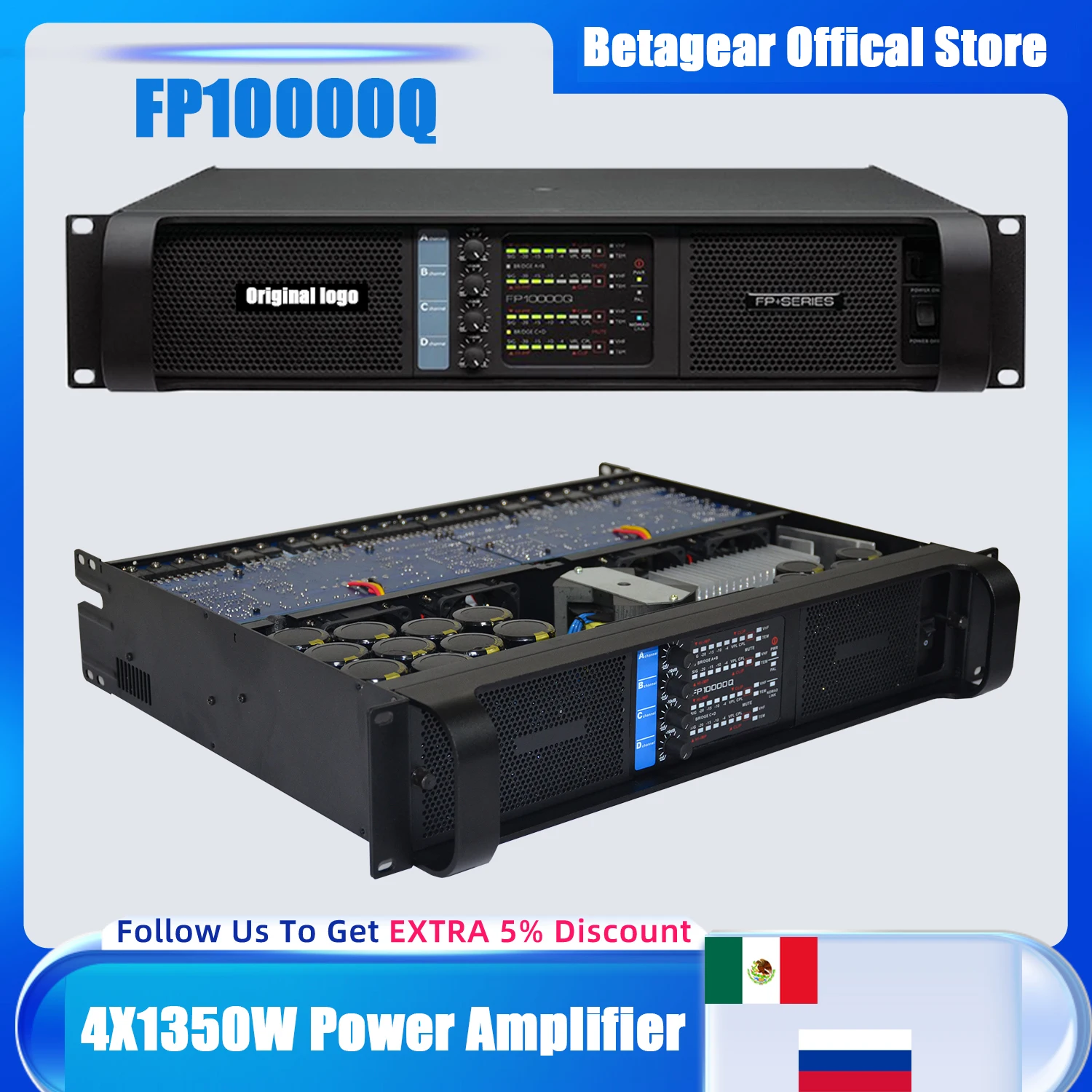 Betagear-Amplificador-DE-POTENCIA-profesional-FP10000q-2500W-4-canales-para-Subwoofer-y-Line ...