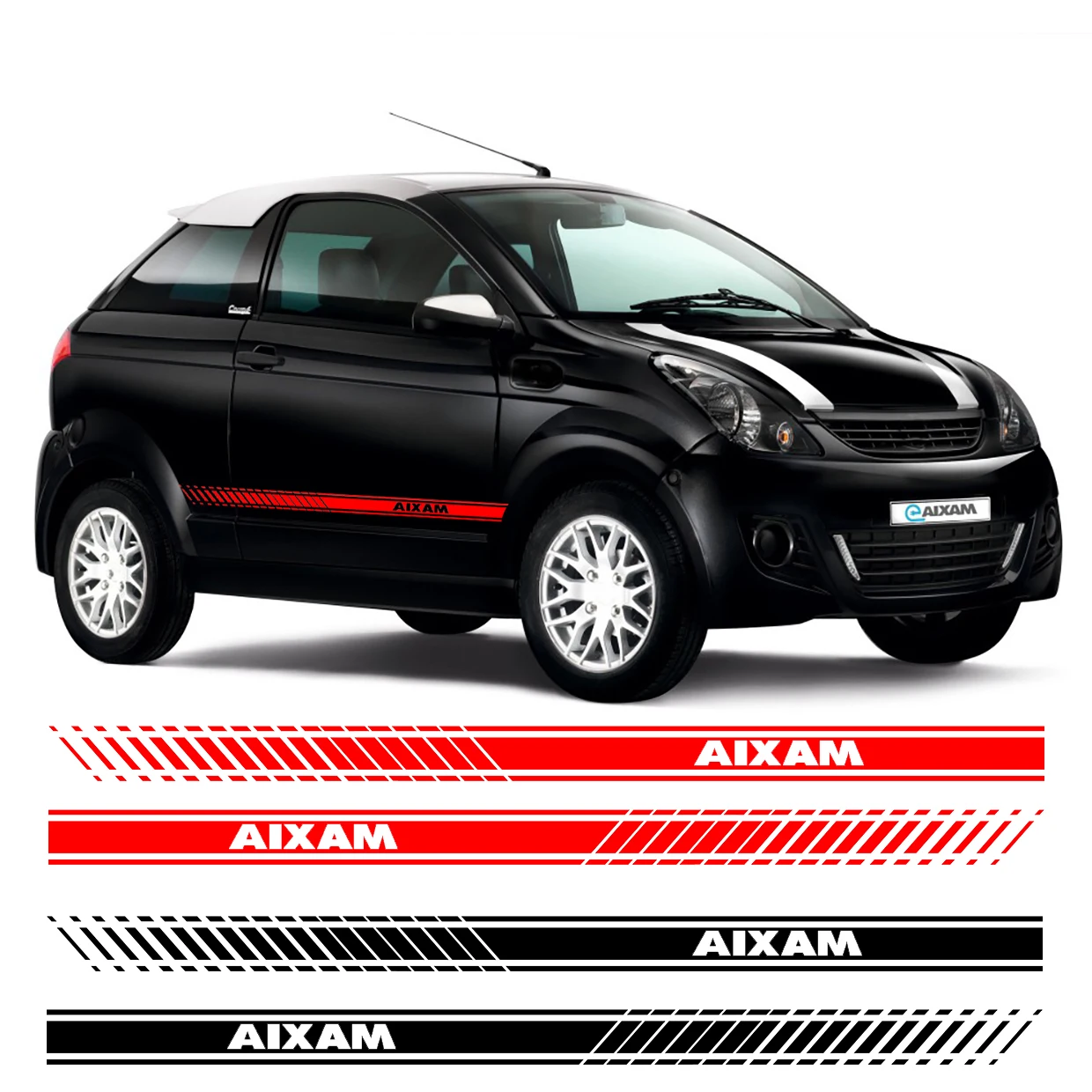2PCS Car Door Side Sticker For Aixam eAIXAM SANSATION Mega Auto Sport ...