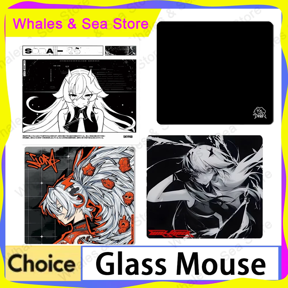 Skypad SORA Glass Gaming Mouse Pad YUME Smooth Frosted Surface Desk Mat ...