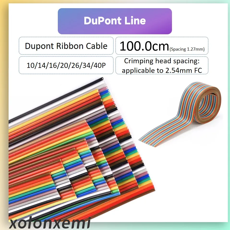 100cm-Dupont-Ribbon-Cable-Jumper-Wire-2-54MM-Dupont-Line-10P-14P-16P ...