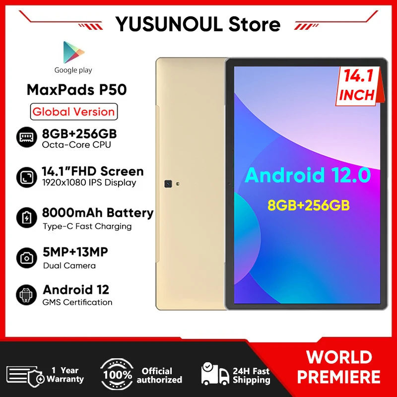 Large-Screen-14-1-Inch-Tablet-Pc-Android-12-tablet-8-256GB-Phone-Call ...