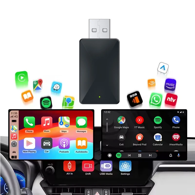 Mini-USB-Wireless-Carplay-Adapter-Supports-Wired-Carplay-Android-Auto ...