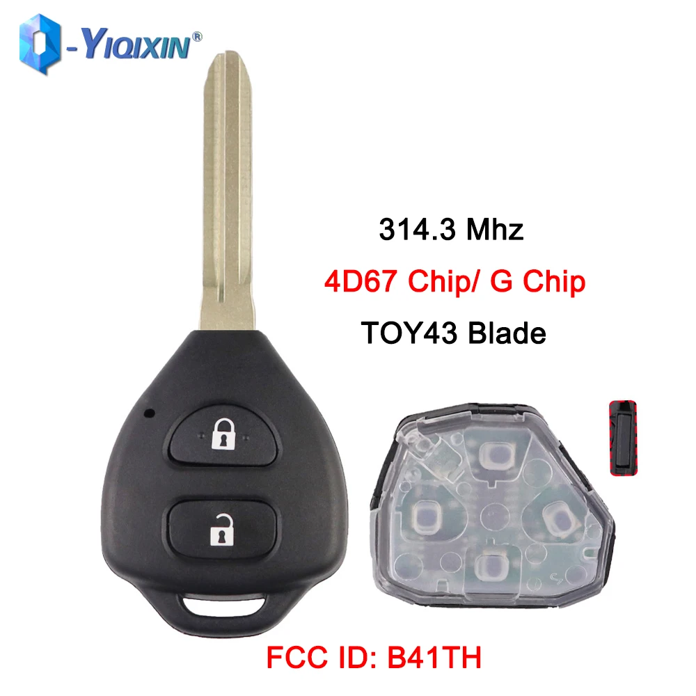 YIQIXIN-314-3-Mhz-Smart-Control-Car-Remote-Key-For-Toyota-Yaris-Vigo ...