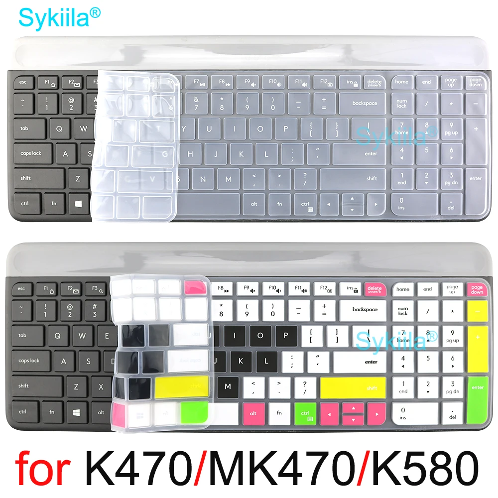 MK470 Keyboard Cover for Logitech MK470 K470 K580 Wired Set Silicone ...