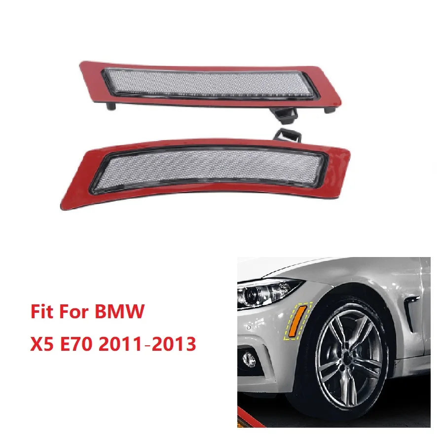 Fit-For-BMW-X5-E70-2011-2013-Car-Front-Bumper-Reflectors-Front-Bumper ...