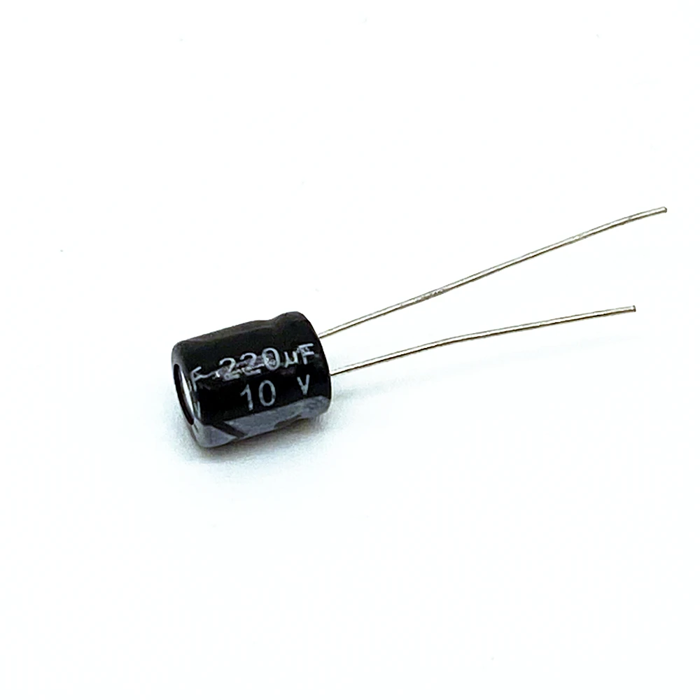 50PCS Higt quality 10V220UF 6*7mm 220UF 10V 6*7 Electrolytic capacitor