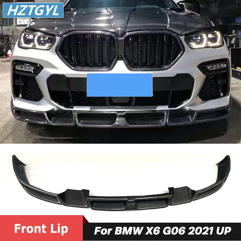 3-PCS-Real-Carbon-Fiber-Material-Front-Bumper-Spoiler-Lip-Splitters-For ...