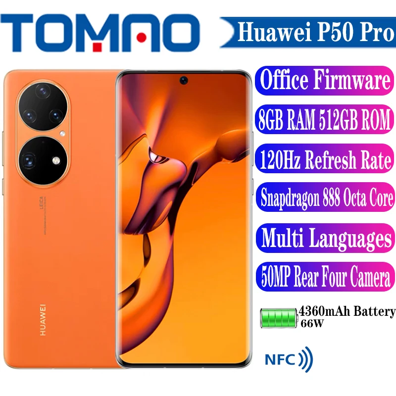 Huawei-tel-fono-m-vil-P50-Pro-4G-Original-oficial-6-6-pulgadas-120Hz ...