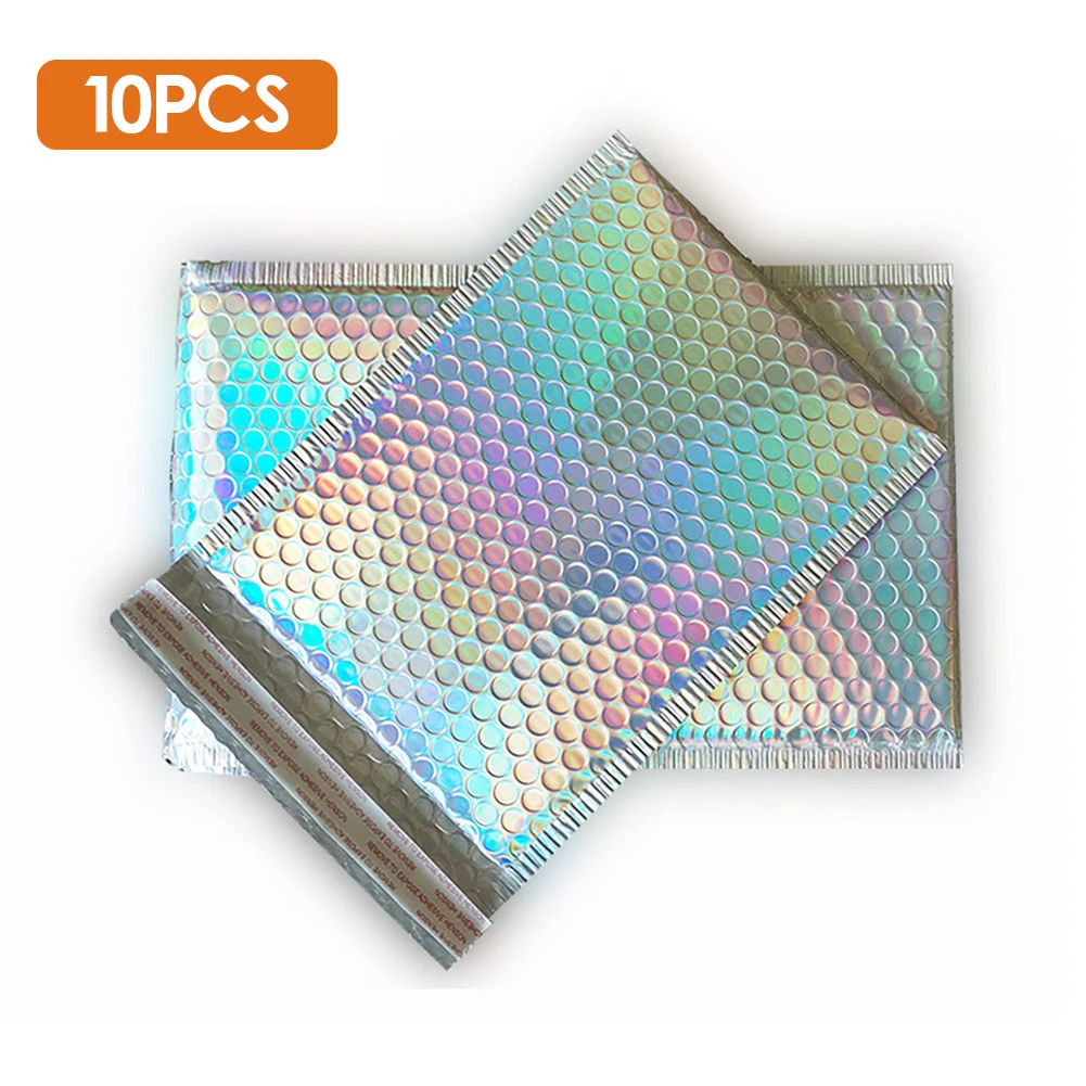 10Pcs-Lot-Bubble-Mailers-Aluminized-Bags-Laser-Envelope-Self-Seal ...