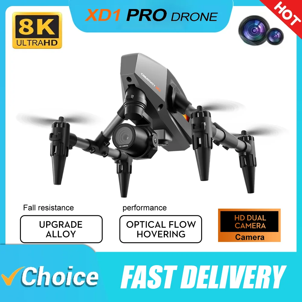 XD1-Pro-Mini-Drone-with-8K-Dual-Camera-WIFI-Alloy-Anti-drop-Optical ...