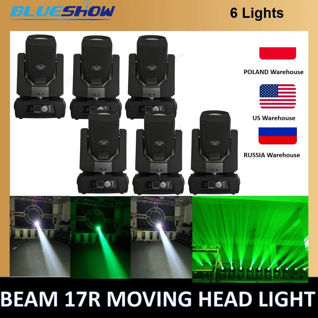 6pcs Lyre Beam 17R 350W Moving Head Beam Light Sharpy Beam 350W Move ...