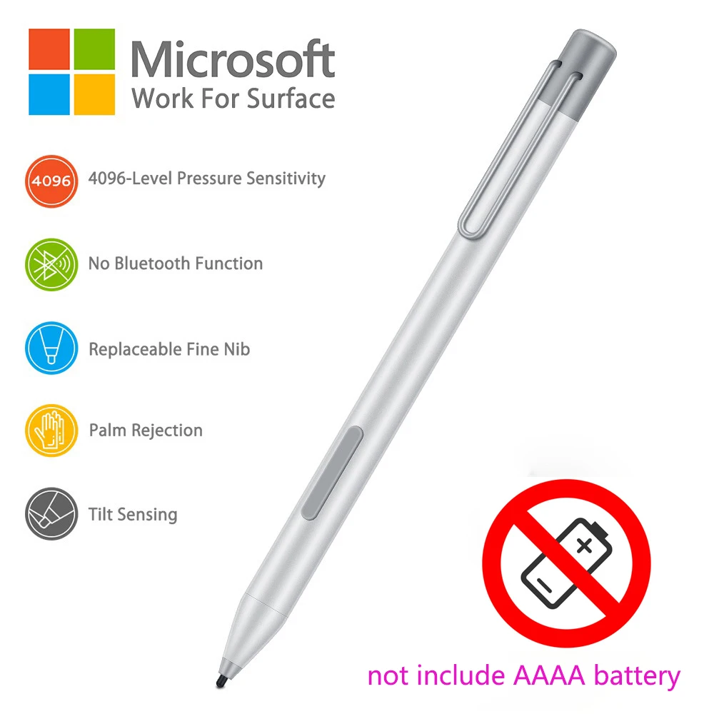 4096 Stylus Pen For Microsoft Surface Pro 3 4 5 6 7 8 X Touch Screen ...