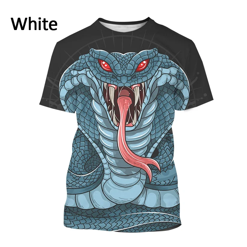 Camiseta-de-manga-curta-de-cobra-masculina-de-moda-casual-de-cobra-t ...