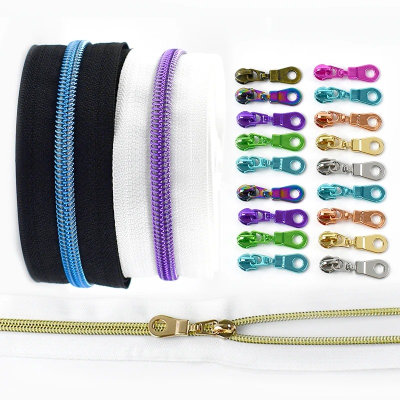 1-10M-Meetee-5-Nylon-Zipper-Tapes-with-Sliders-Convenient-for-Luggage ...